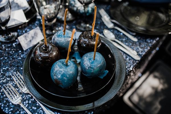 Black & Blue Halloween Party Inspiration